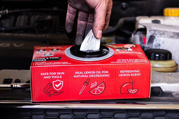 Hand and Tool Wipes | Naturally Degreasing Lemon Oil | Olsa Tools