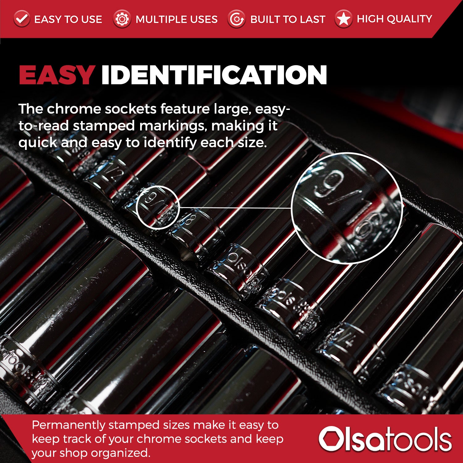 Professional-Grade Chrome Socket Sets | Olsa Tools | Olsa Tools