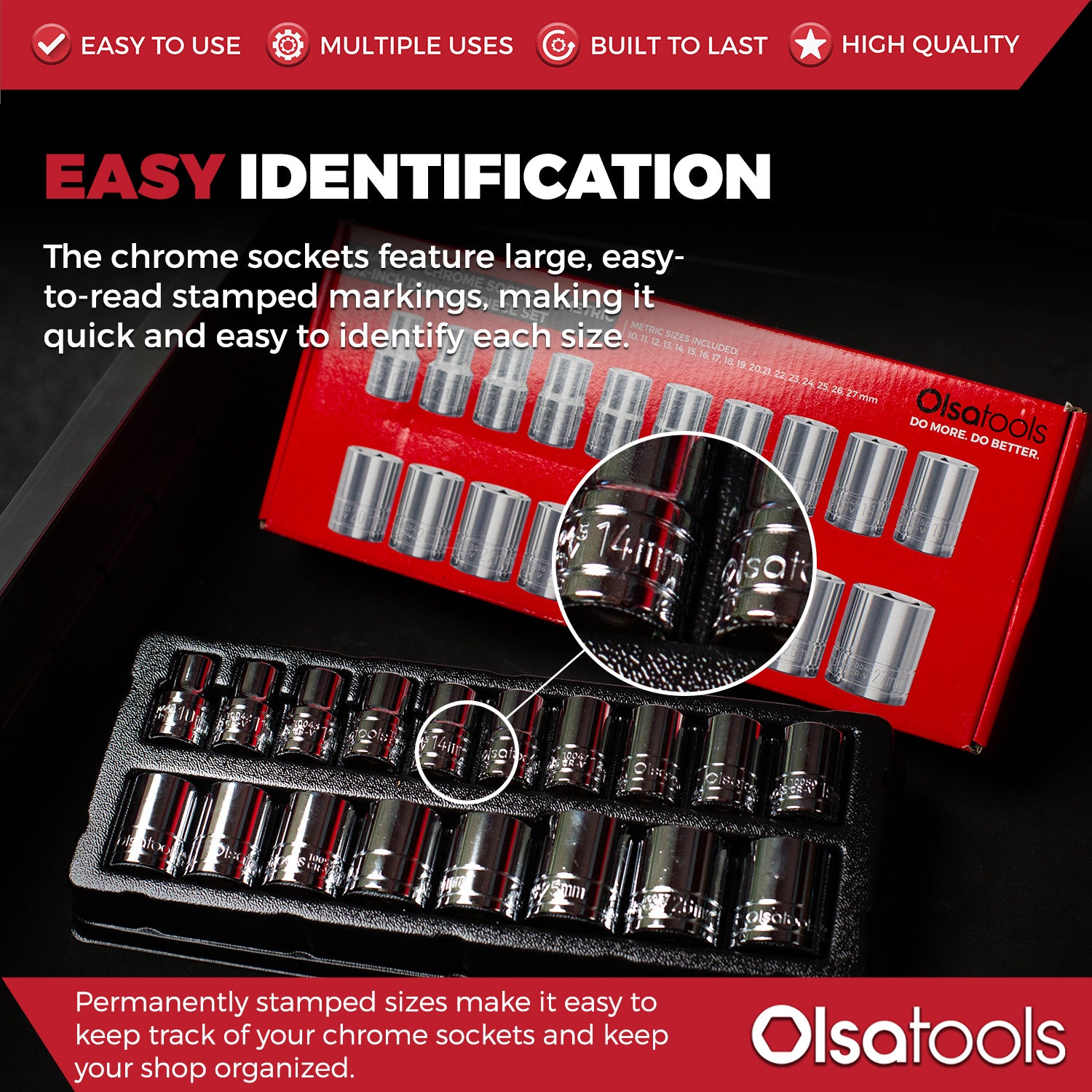 Professional-Grade Chrome Socket Sets | Olsa Tools | Olsa Tools