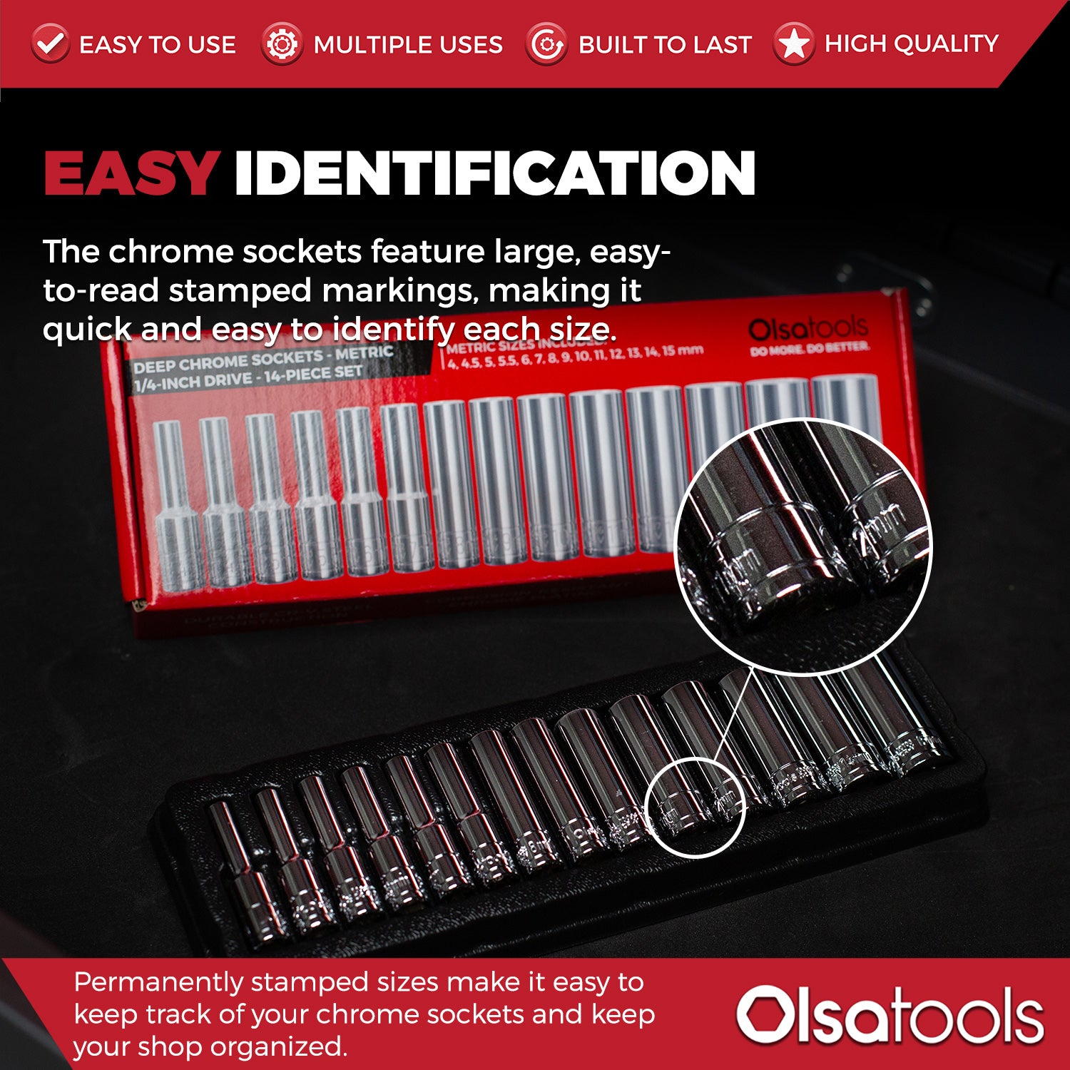 Professional-Grade Chrome Socket Sets | Olsa Tools | Olsa Tools