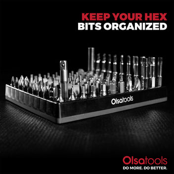 120-Slot Hex Bit Organizer | Hex Bit Storage | Olsa Tools®