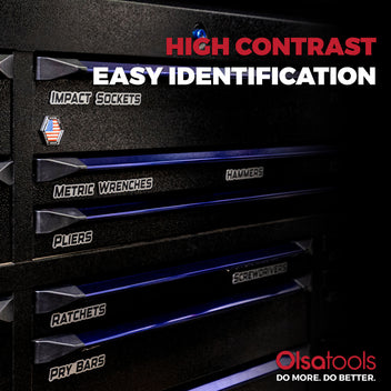 Premium Aluminum Magnetic Toolbox Emblems | Olsa Tools®