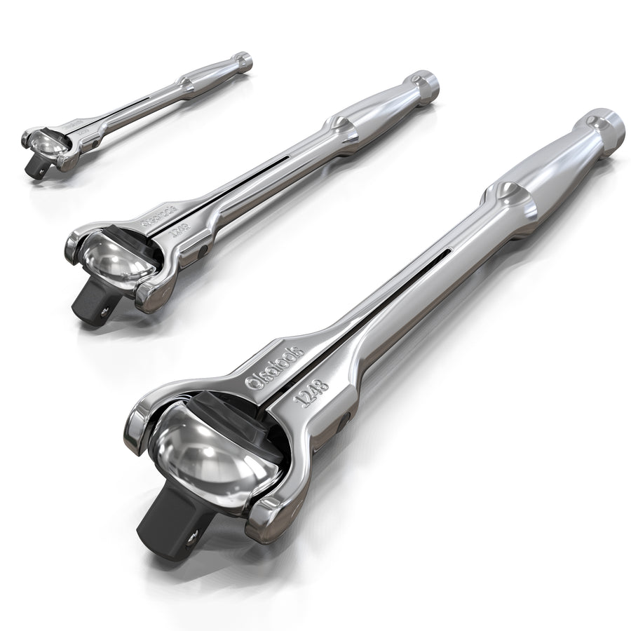 Swivel Head Ratchet Wrench | 90-Tooth Round Head Ratchet Wrench | Olsa ...