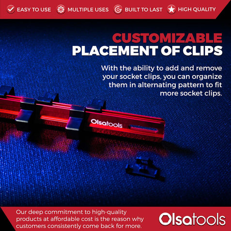 Aluminum Socket Organizer Rails with Locking End Caps | Olsa Tools