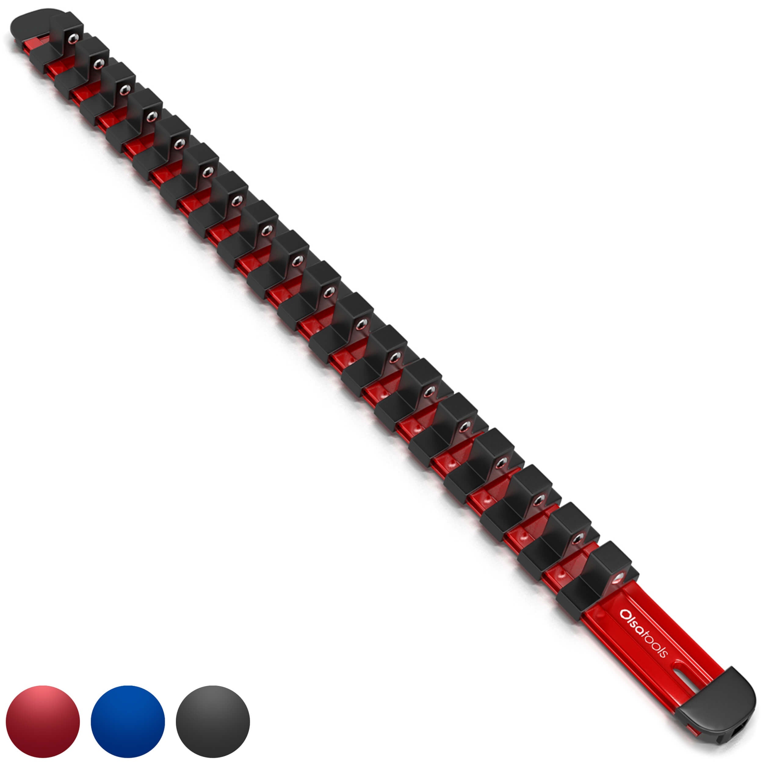 Aluminum Socket Organizer Rails with Locking End Caps | Olsa Tools