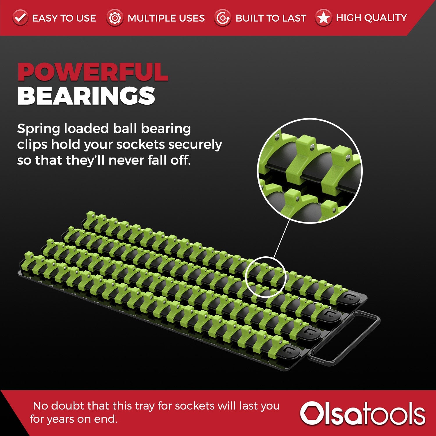 Socket Organizer Tray With Handle | Olsa Tools