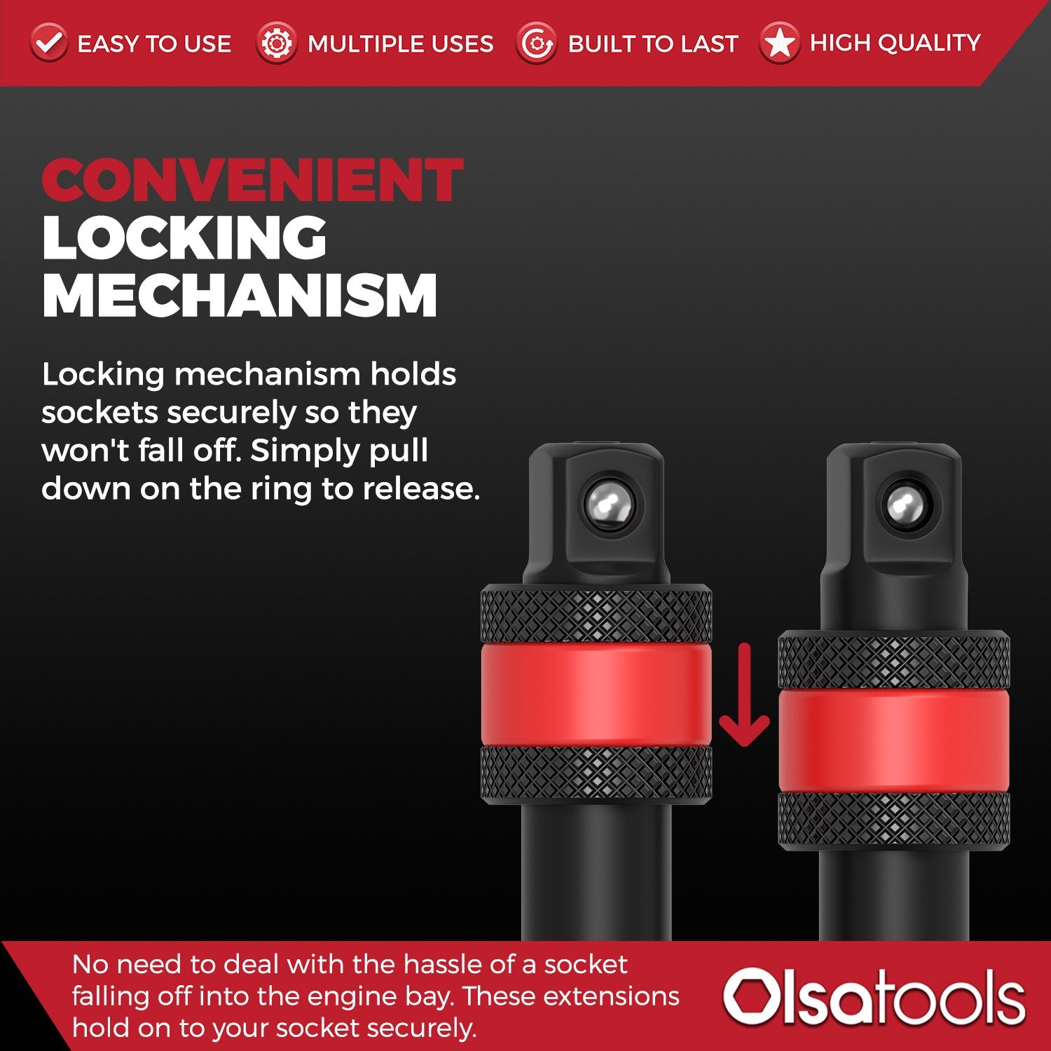 Olsa Tools | Locking Impact Socket Extension | Olsa Tools