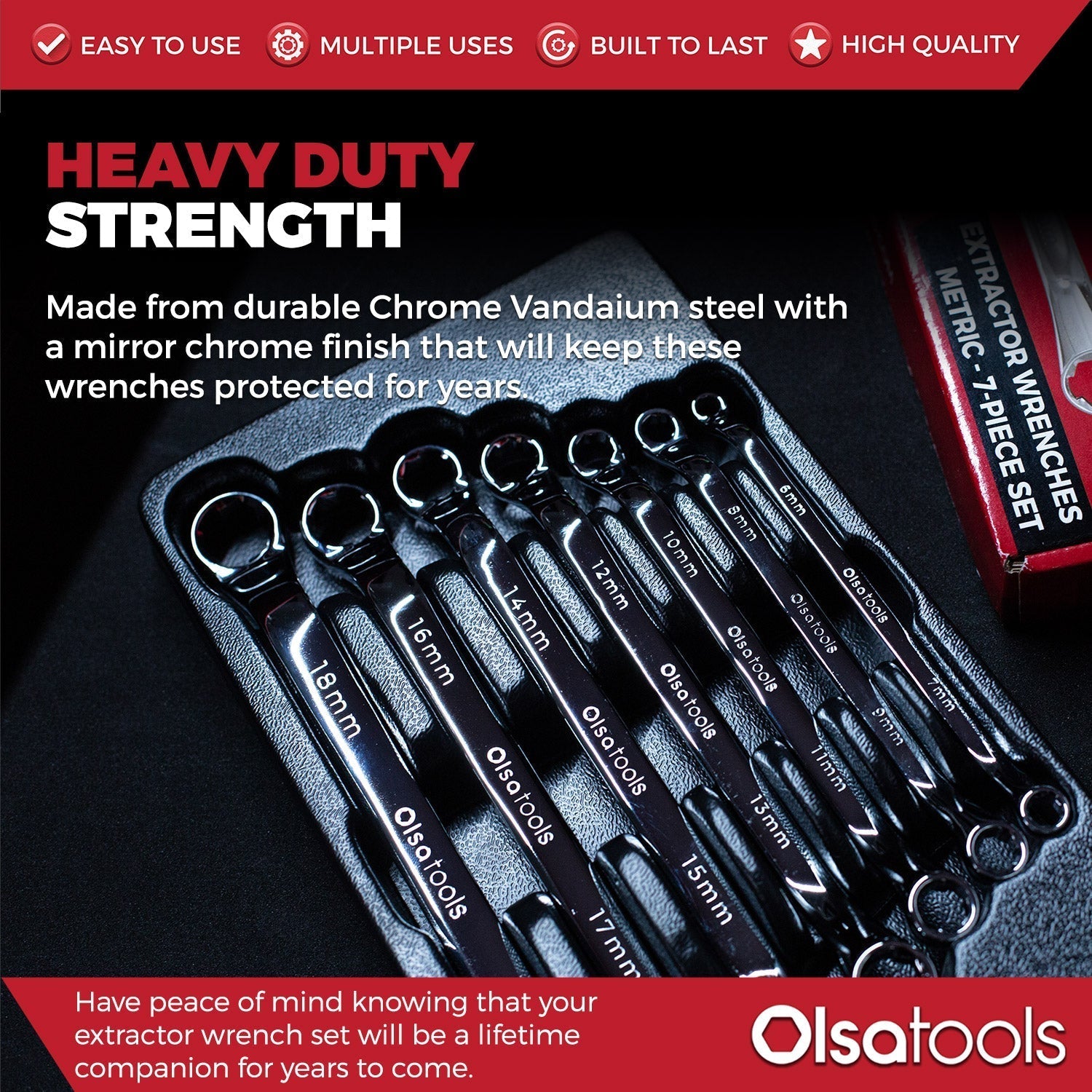 Olsa Tools Offset Bolt Extractor Wrench Set | Olsa Tools