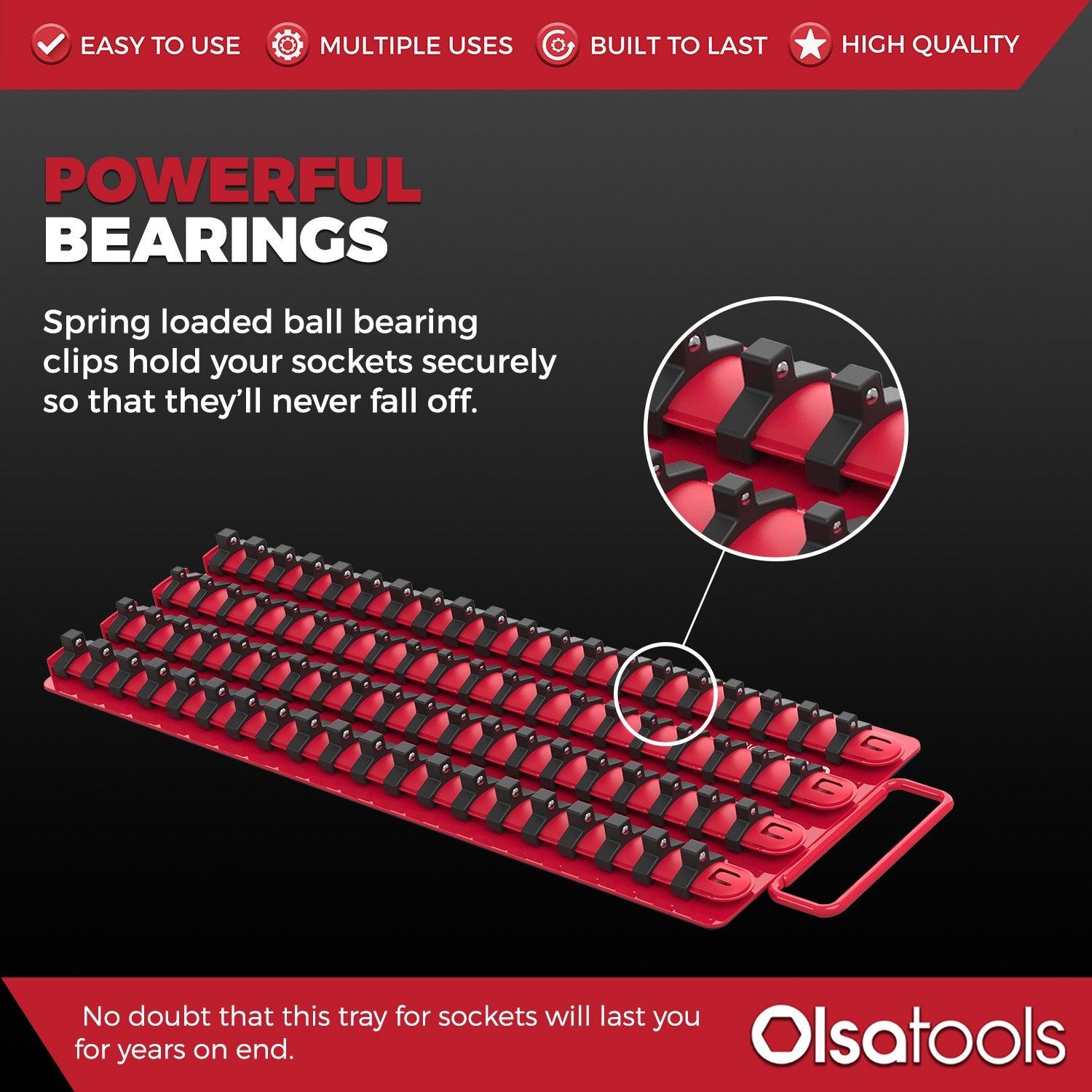 Socket Organizer Tray With Handle | Olsa Tools