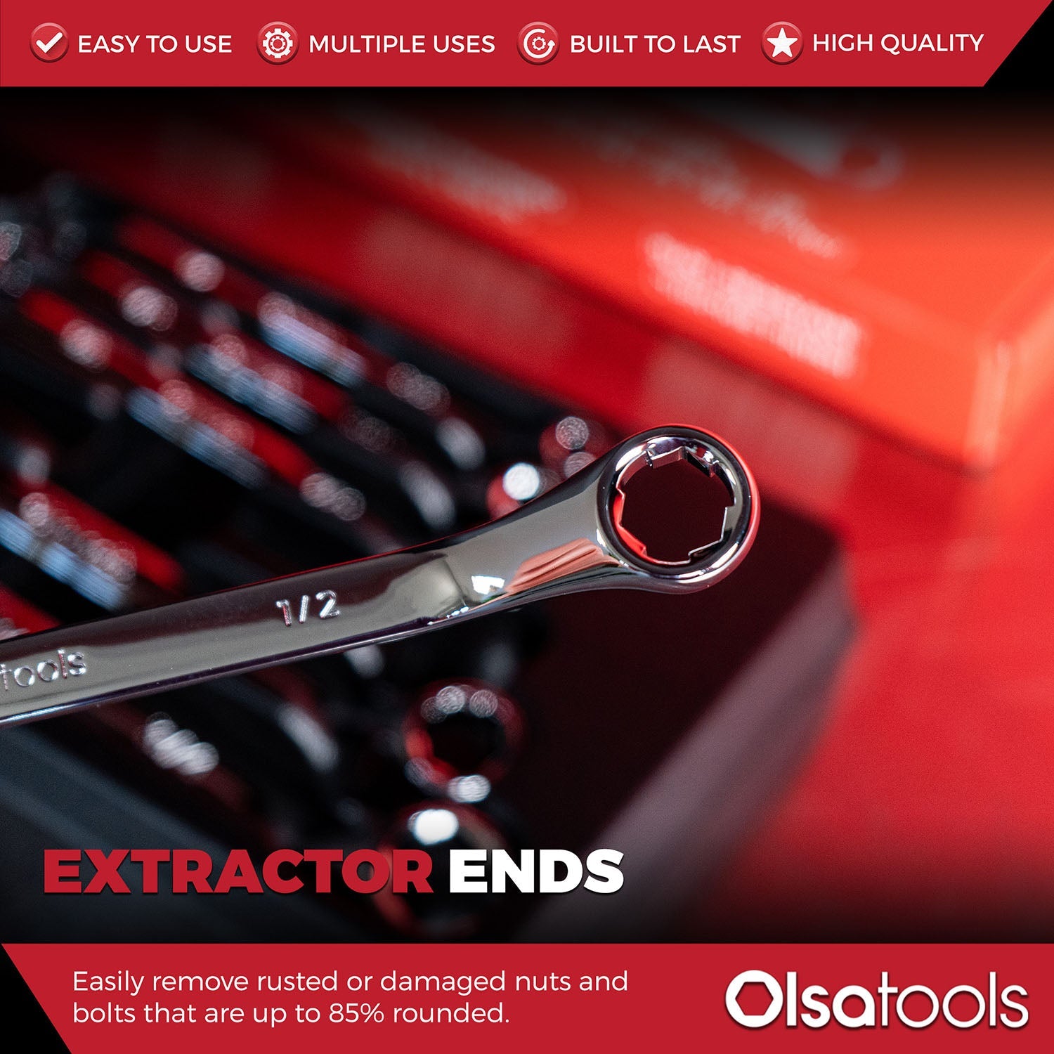 Olsa Tools Offset Bolt Extractor Wrench Set | Olsa Tools