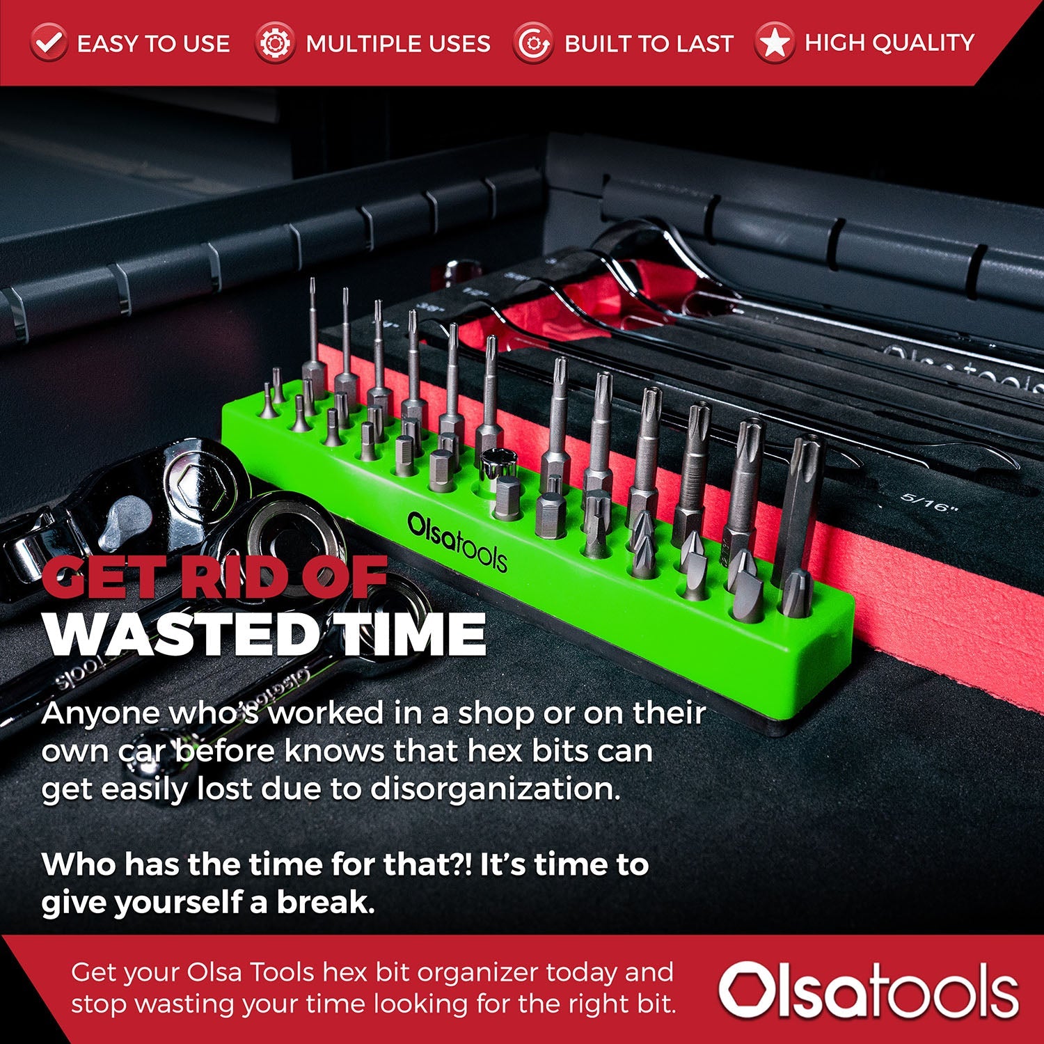 Hex Bit Organizer | Hex Bit Storage | Olsa Tools | Olsa Tools