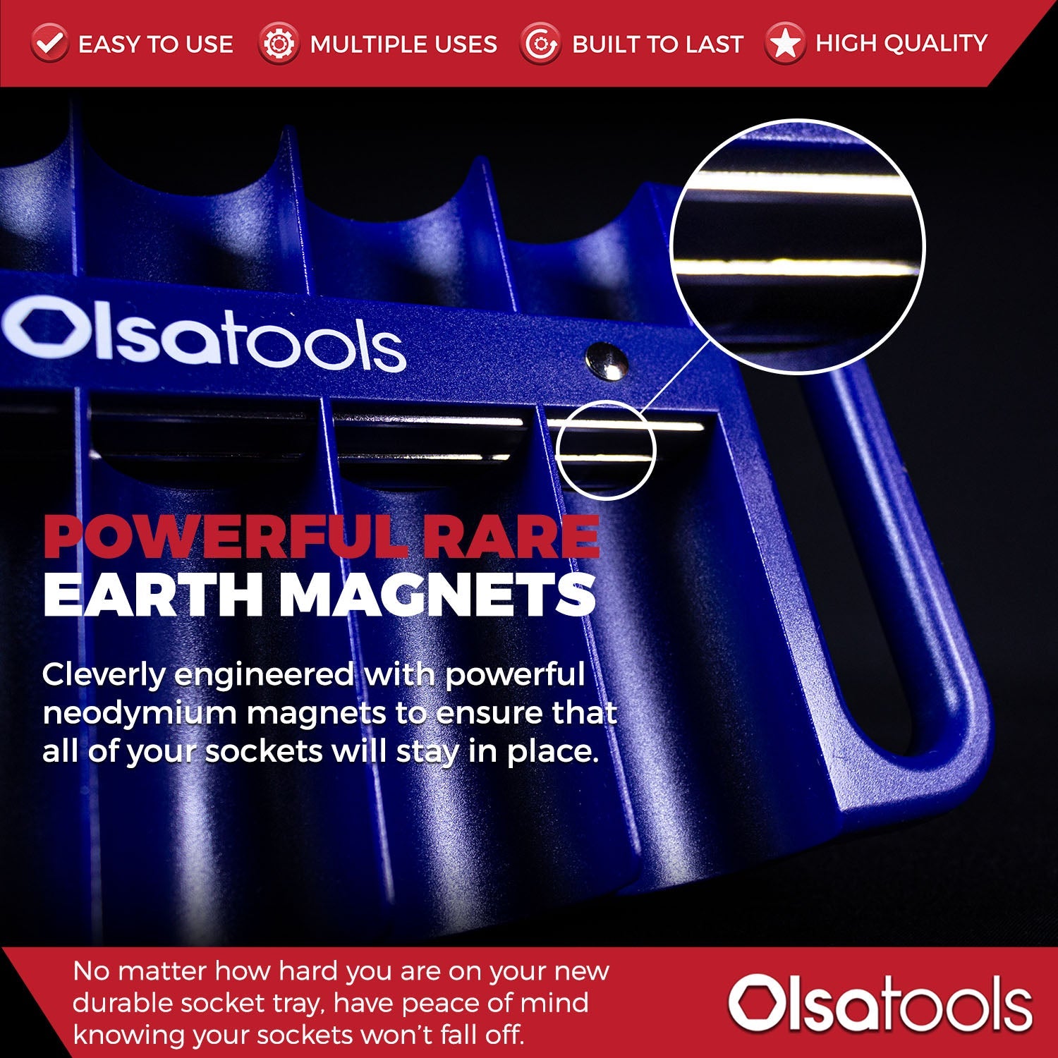 Magnetic Portable Socket Organizer Tray | For Deep & Shallow Sockets ...