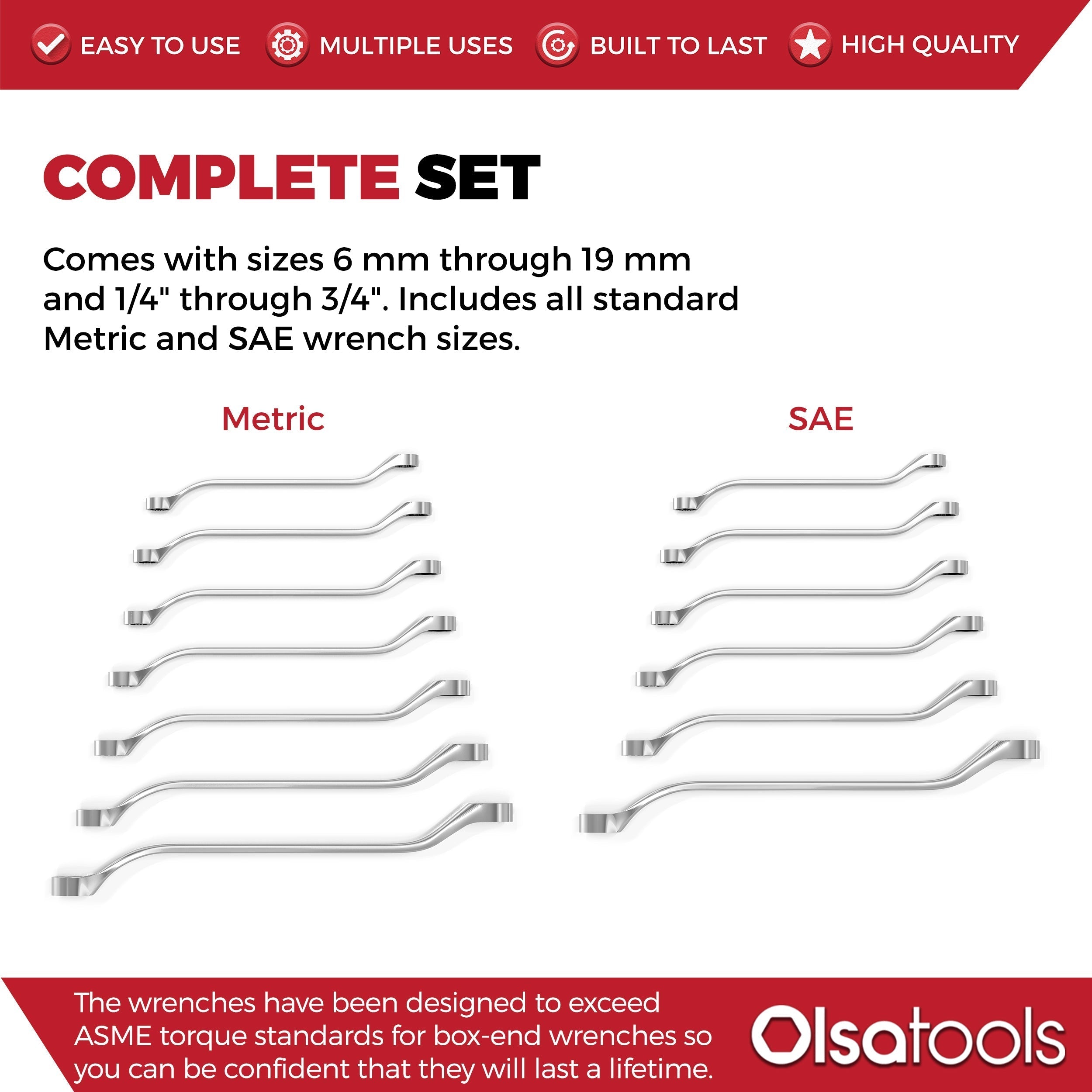 Olsa Tools Offset Bolt Extractor Wrench Set | Olsa Tools