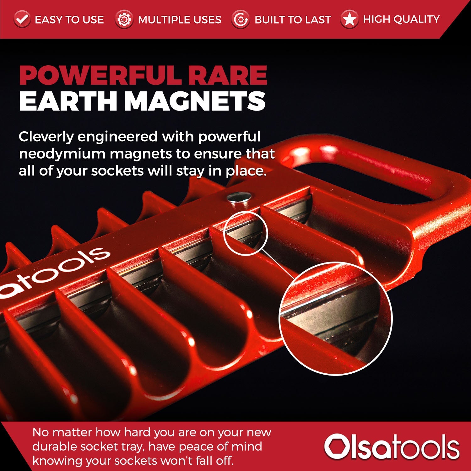 Magnetic Portable Socket Organizer Tray | For Deep & Shallow Sockets ...