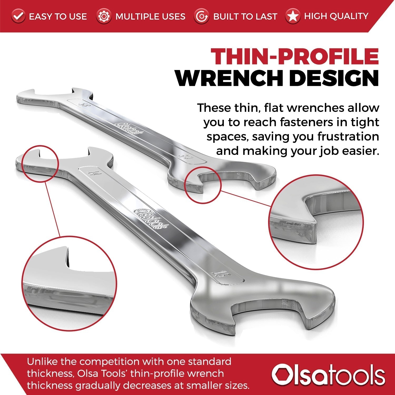 Slim Profile Wrench Set | Olsa Tools | Olsa Tools