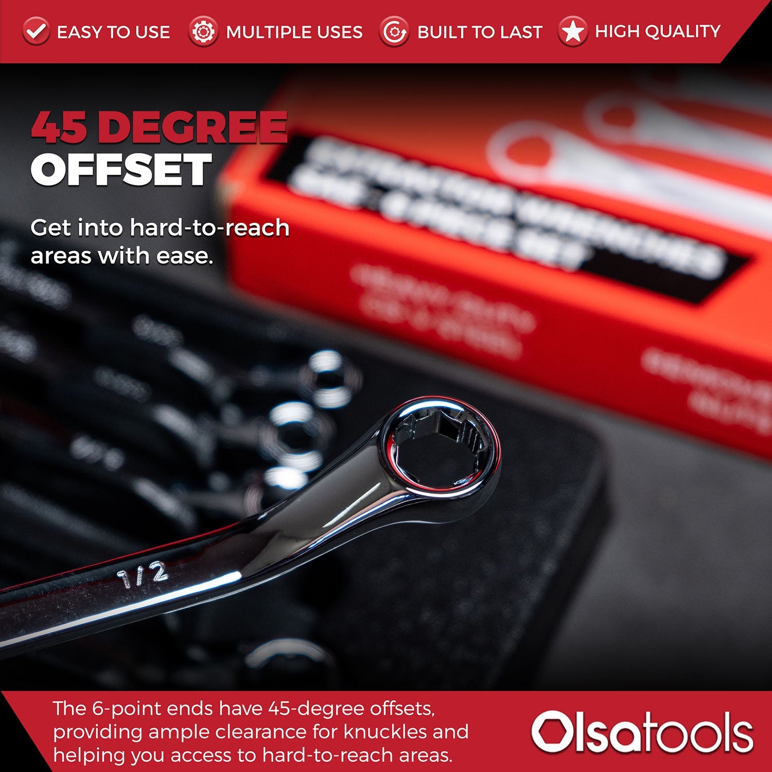 Olsa Tools Offset Bolt Extractor Wrench Set | Olsa Tools