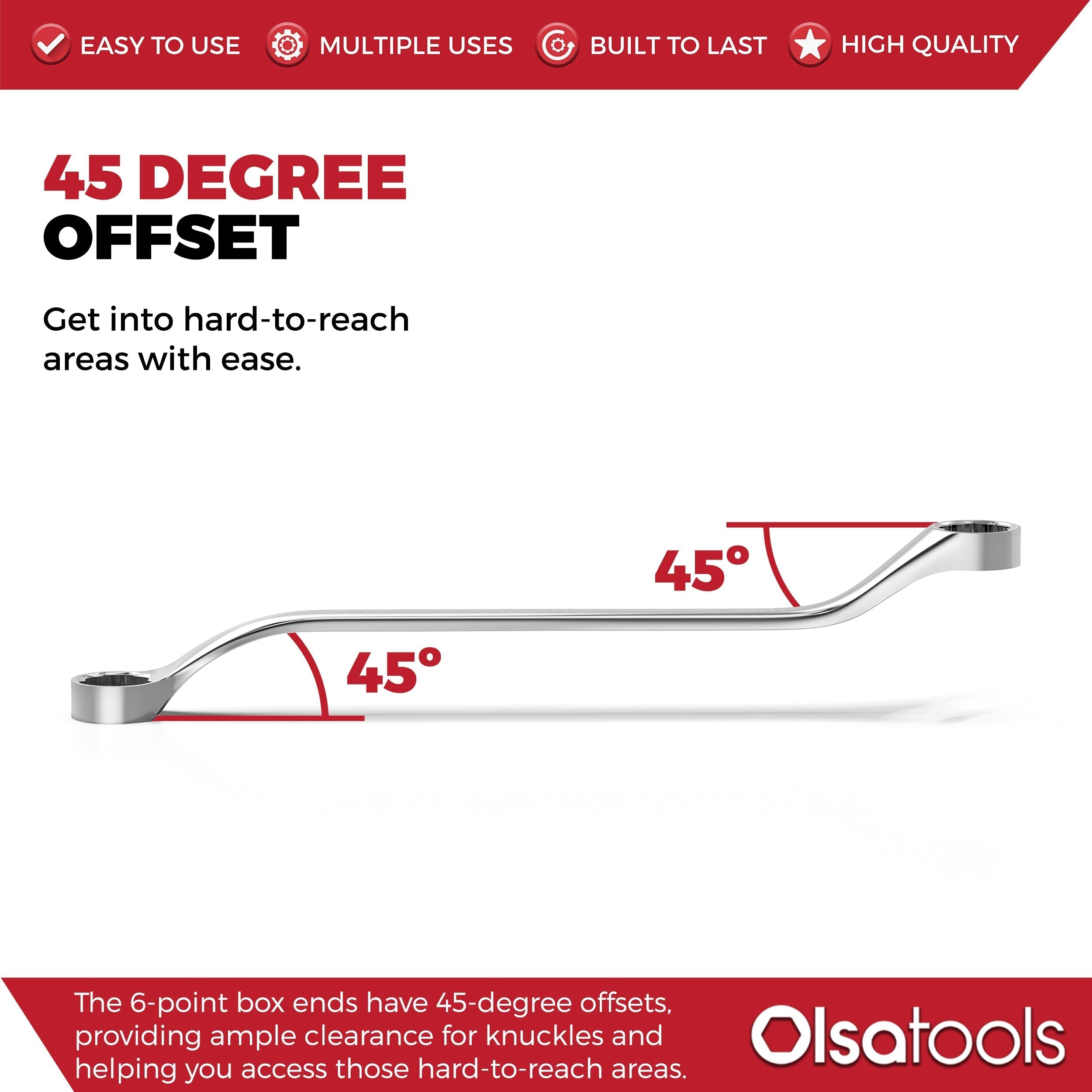 Olsa Tools Offset Bolt Extractor Wrench Set | Olsa Tools
