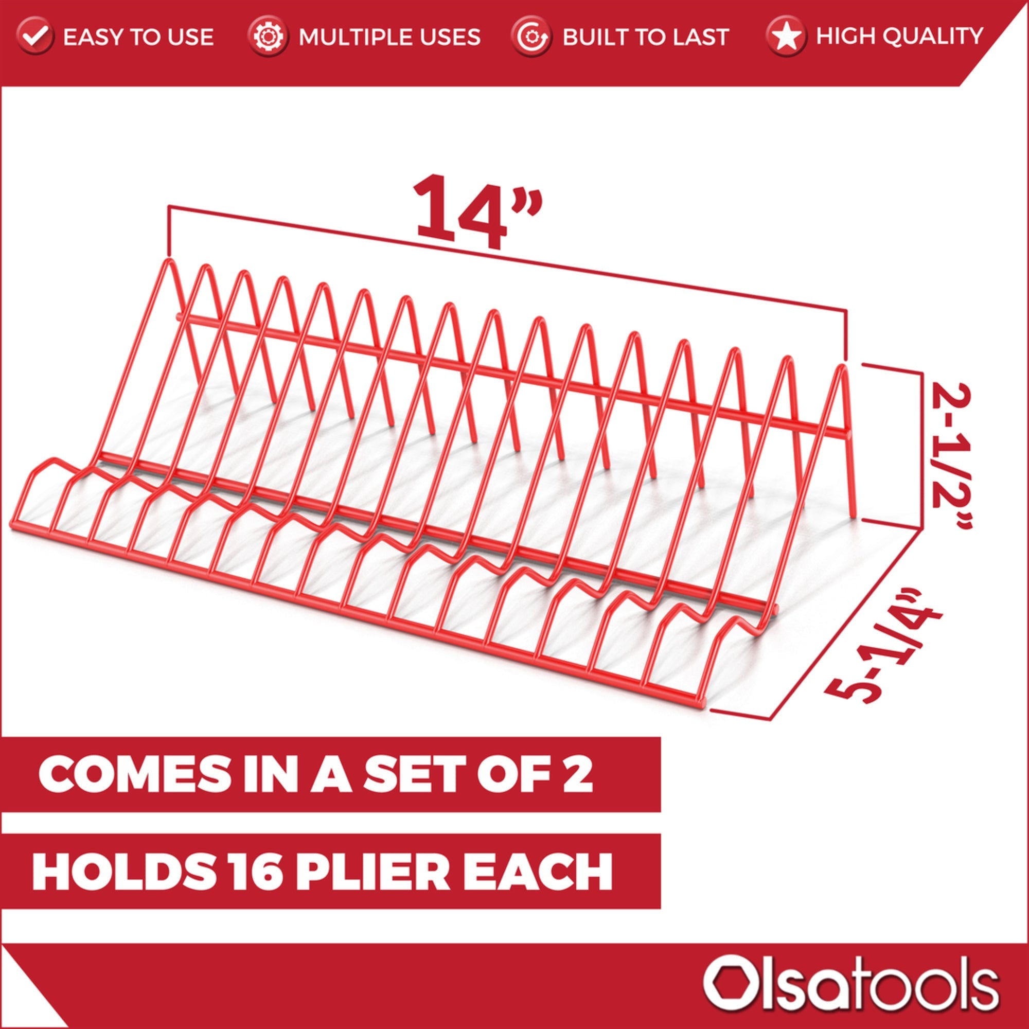 Plier Rack | Plier Organizer For Tool Box | Olsa Tools | Olsa Tools